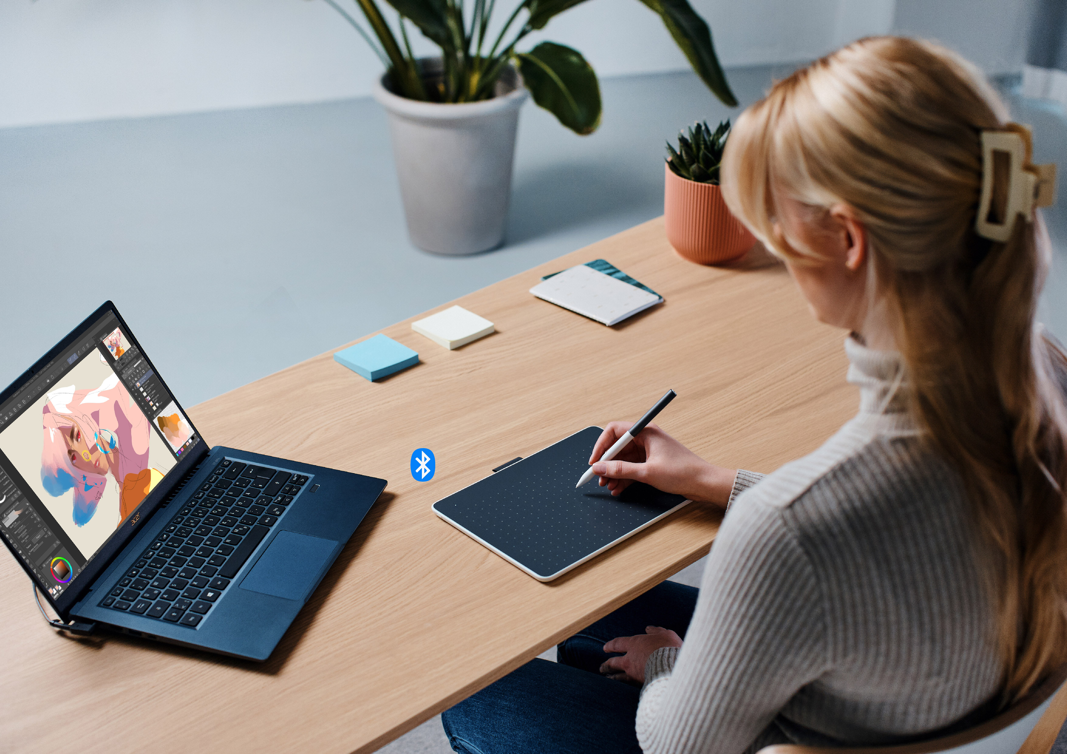 Wacom One M Pen Tablet แท็บเล็ตสำหรับวาดภาพกราฟฟิก เม้าส์ปากกา เม้าส์ ...