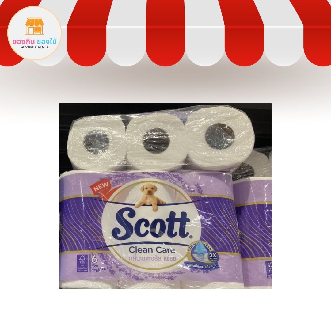 Scott Clean Care Tissue toilet paper Natural Fresh Scent 3ply pack 6 ...