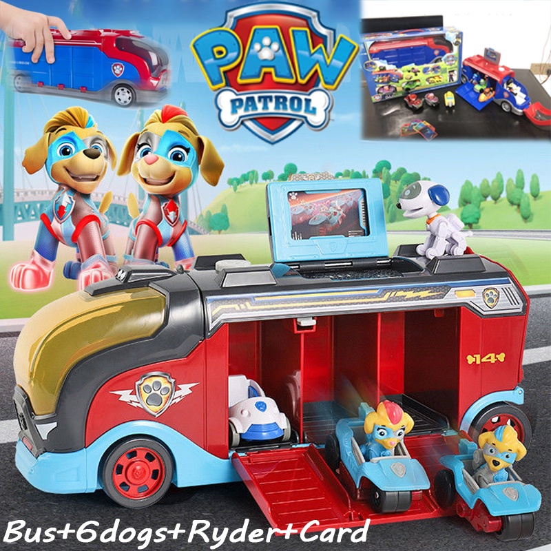 BHQ TOYS พร้อมส่ง มินิรถบัสใหญ่ ขนาดใหญ่ PAW Patrol Bus รถของเล่นเด็ก ...
