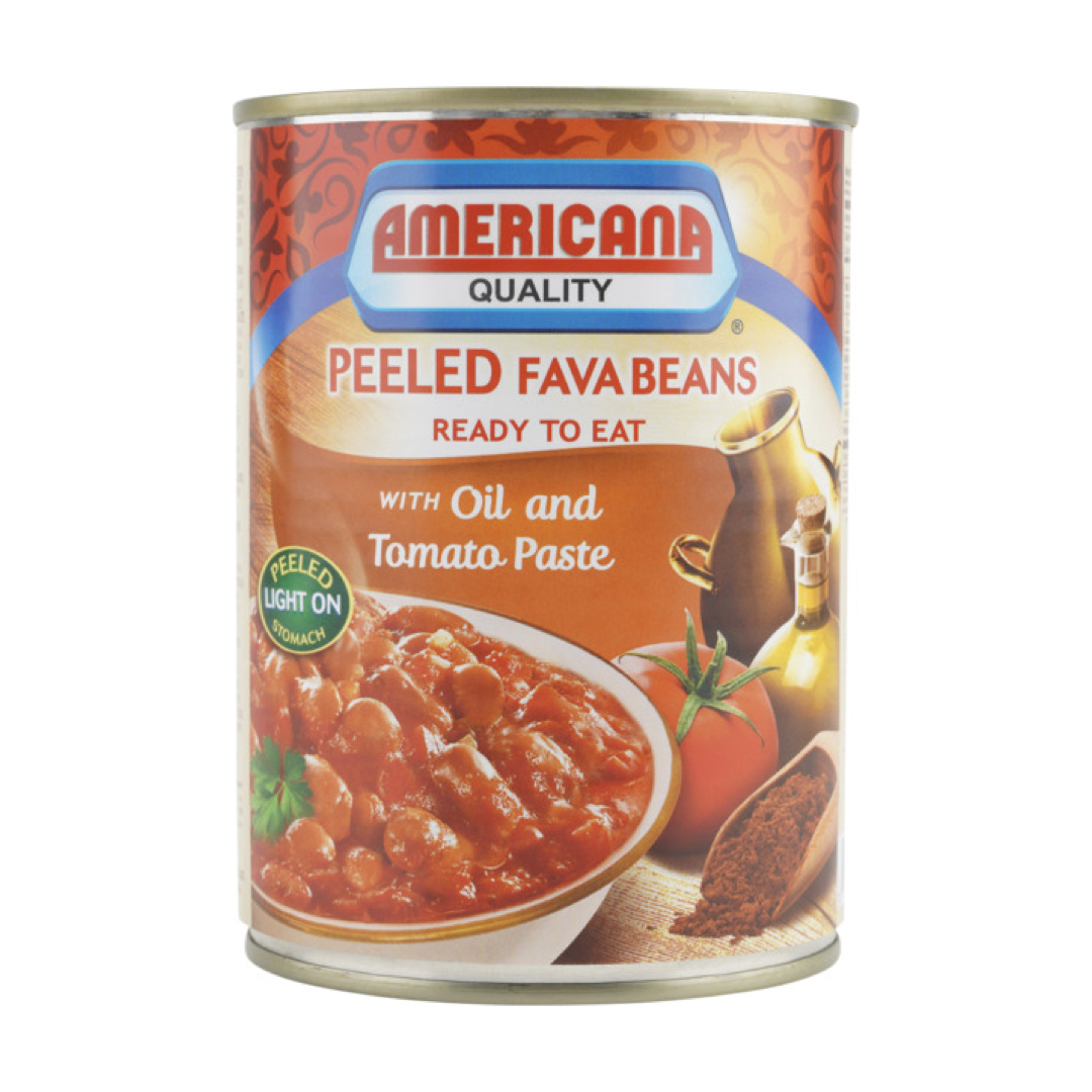 Americana Quality Fava Beans with Oil and Tomato Paste 400g ++ อเมริกา ...