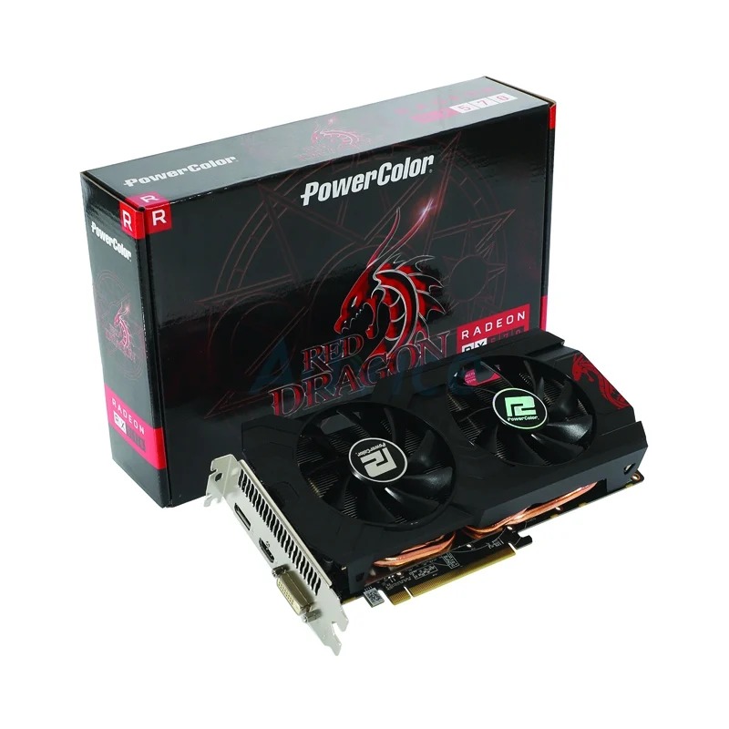 4GB GDDR5 AMD RX570 POWER COLOUR RED DRAGON OC [AXRX 570 4GBD5-DHDV3/OC ...