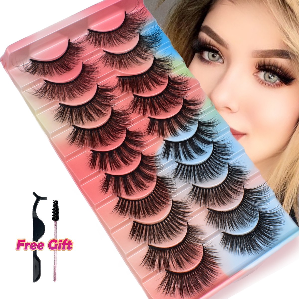510Pairs False Eyelashes Dramatic Lashes HandMade Criss-Cross Fake ...
