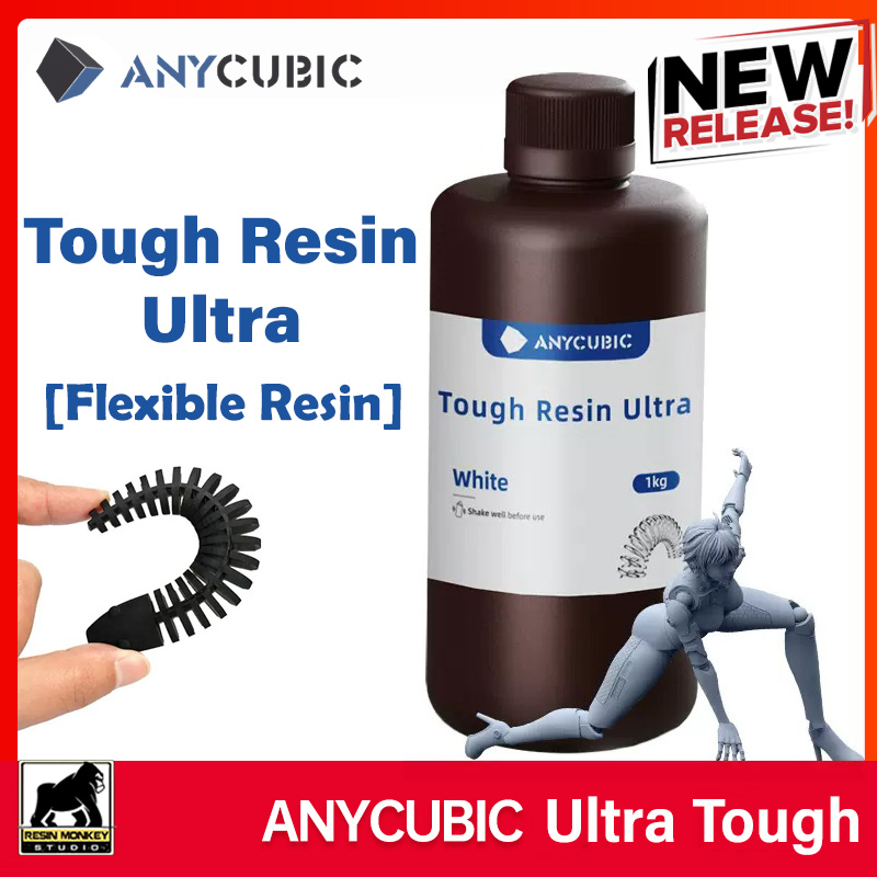 [พร้อมส่ง]1kg Anycubic Tough Resin Ultra (Flexible Resin) - UV เรซิ่น ...