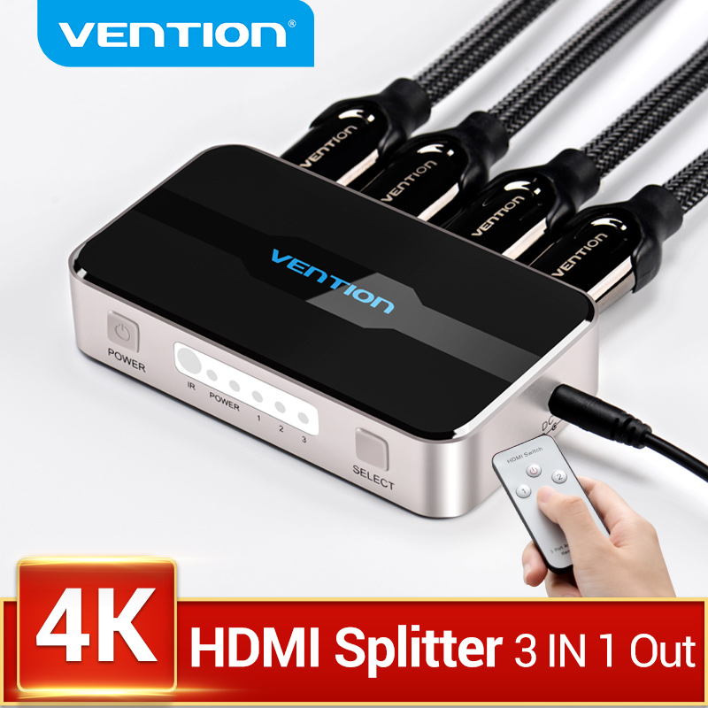 ส่งจากไทยVention กล่องแยกสัญญาณ HDMI ตัวแยก HDMI HDMI Switcher 3 In 1 ...