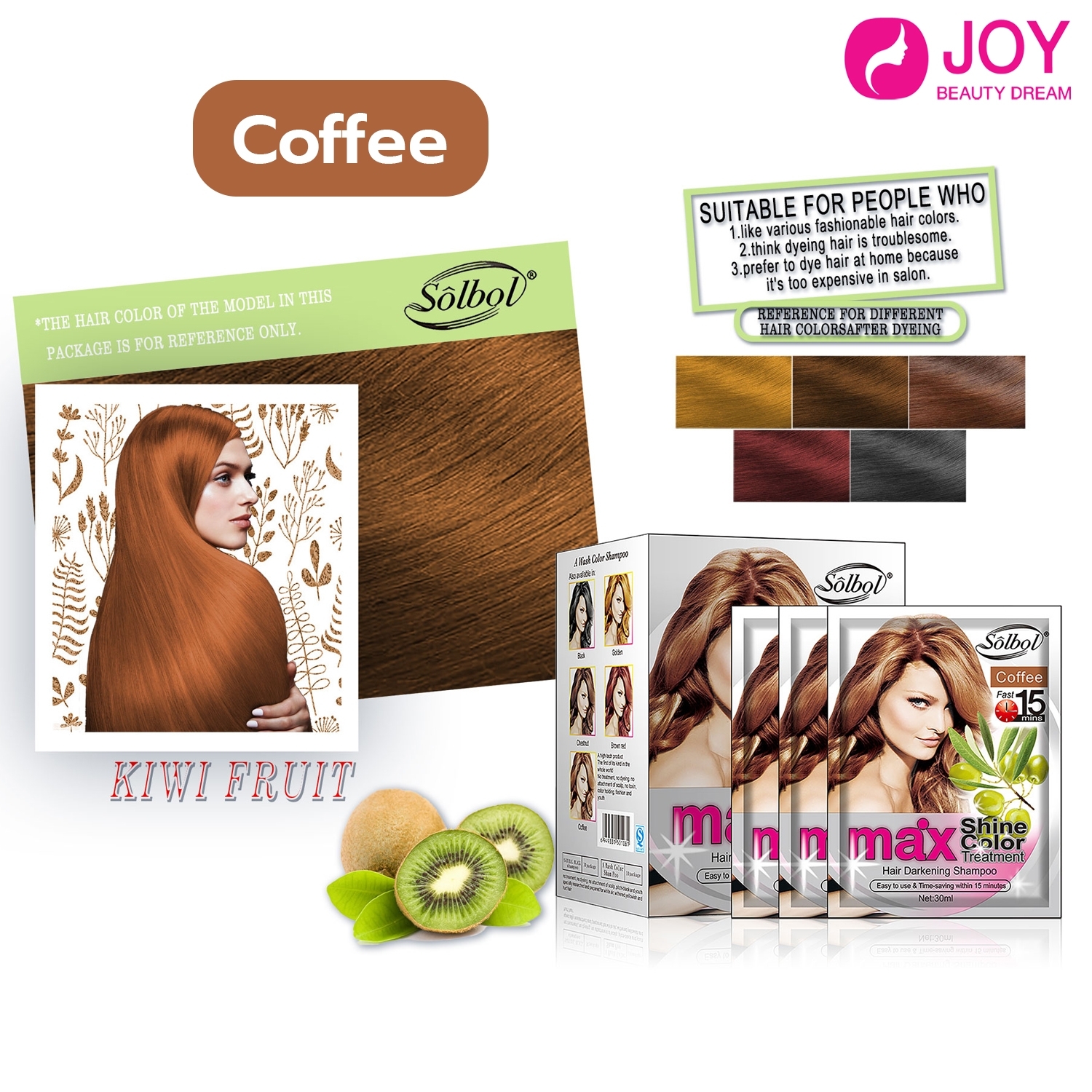 ครีมเปลี่ยนสีผม Solbol มีทั้งหมด 5 เฉดสี | Lazada.co.th