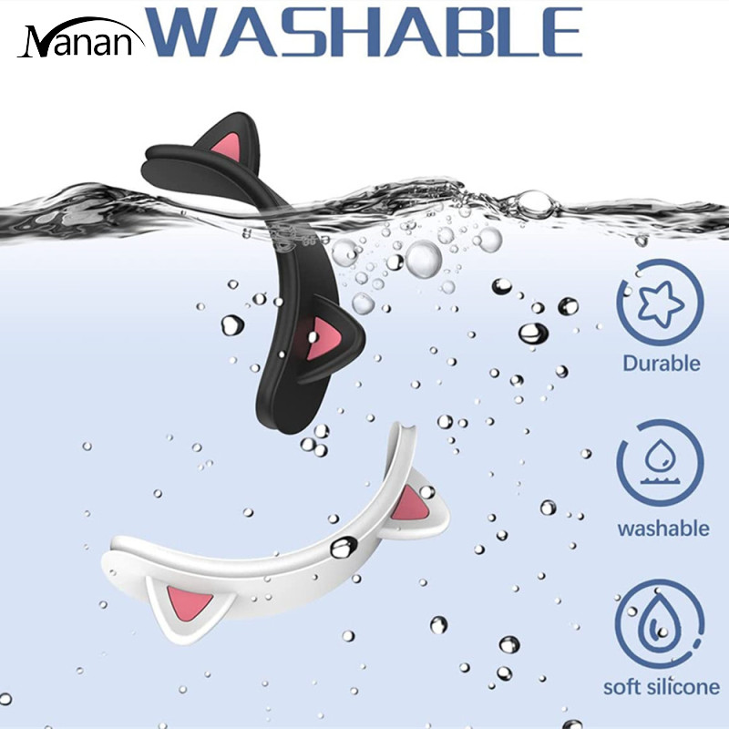 Cute Cat Ears Protector Covers Wireless Bluetooth-compatible Soft ...