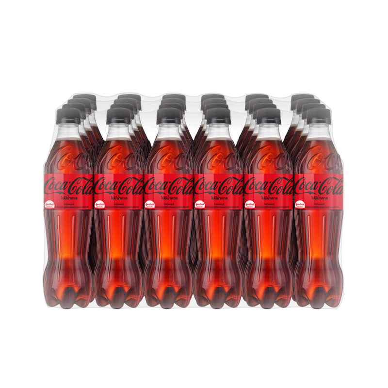 Coke โค้ก น้ำอัดลม สูตรไม่มีน้ำตาล 510 มล. 24 ขวด Coke Soft Drink Zero ...