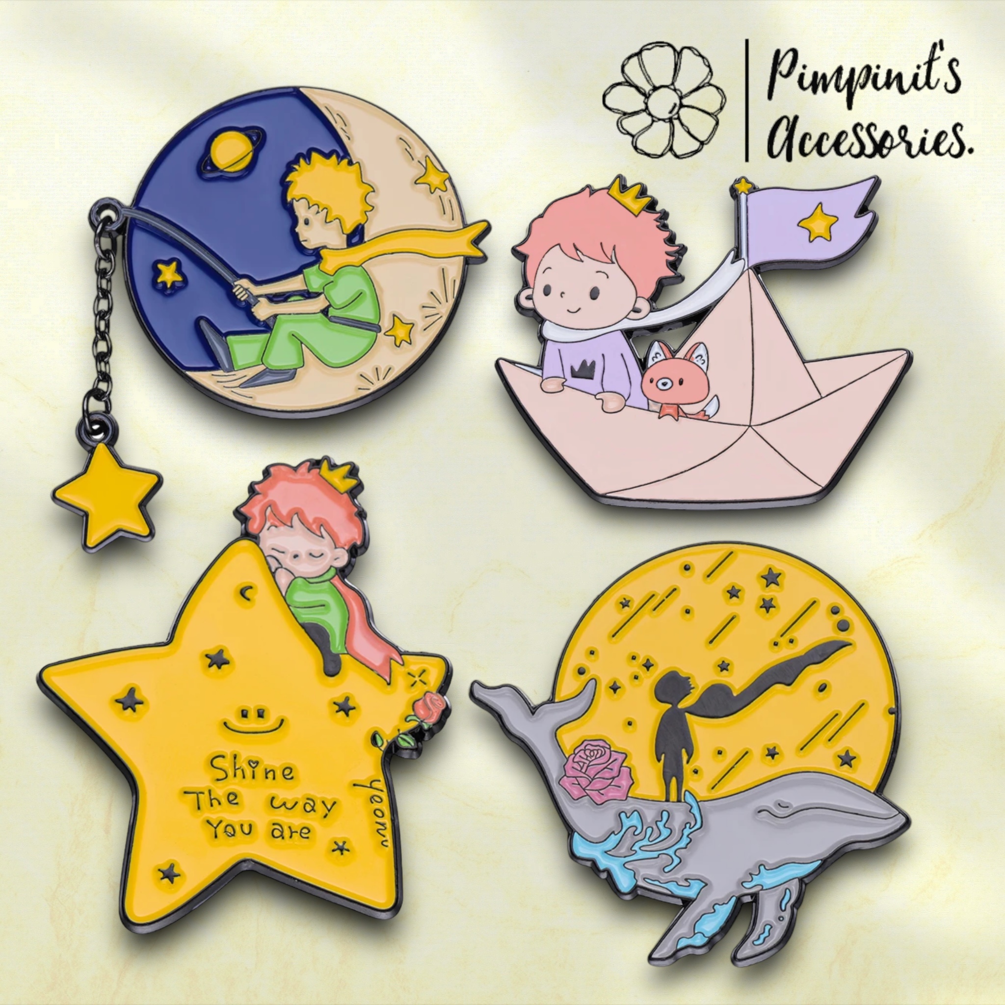 ʕ ᴥʔ พร้อมส่ง เข็มกลัดเซ็ทเจ้าชายน้อย The Little Prince - Le Petit ...