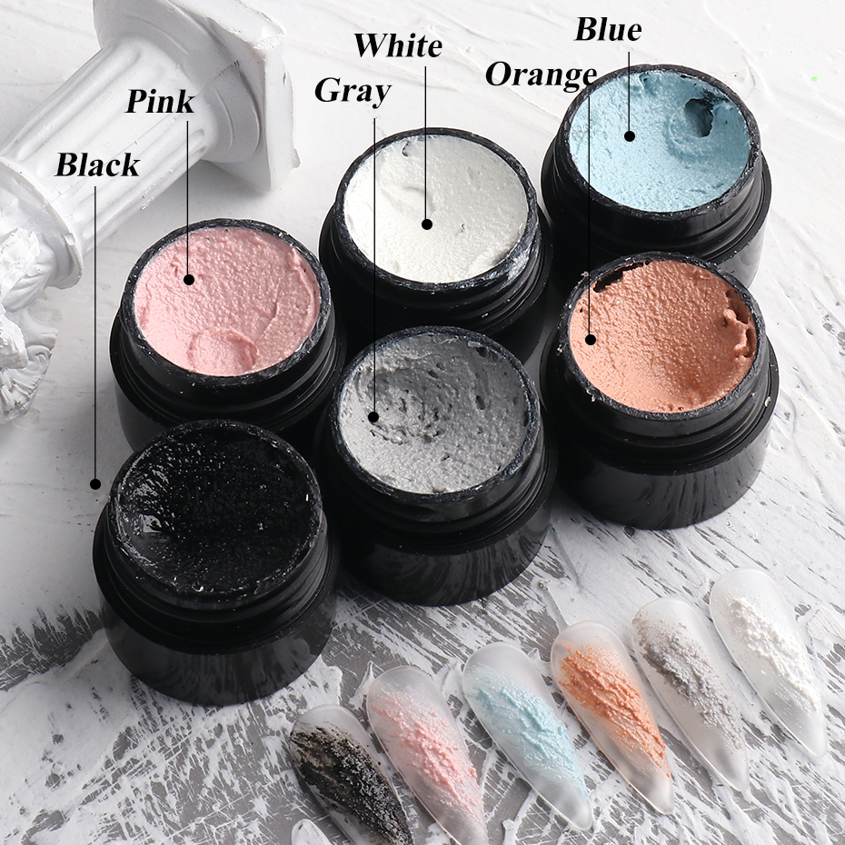 3D Acrylic Engraved Drawing Nail Gel Polish 3D Plaster Effect Gypsum ...