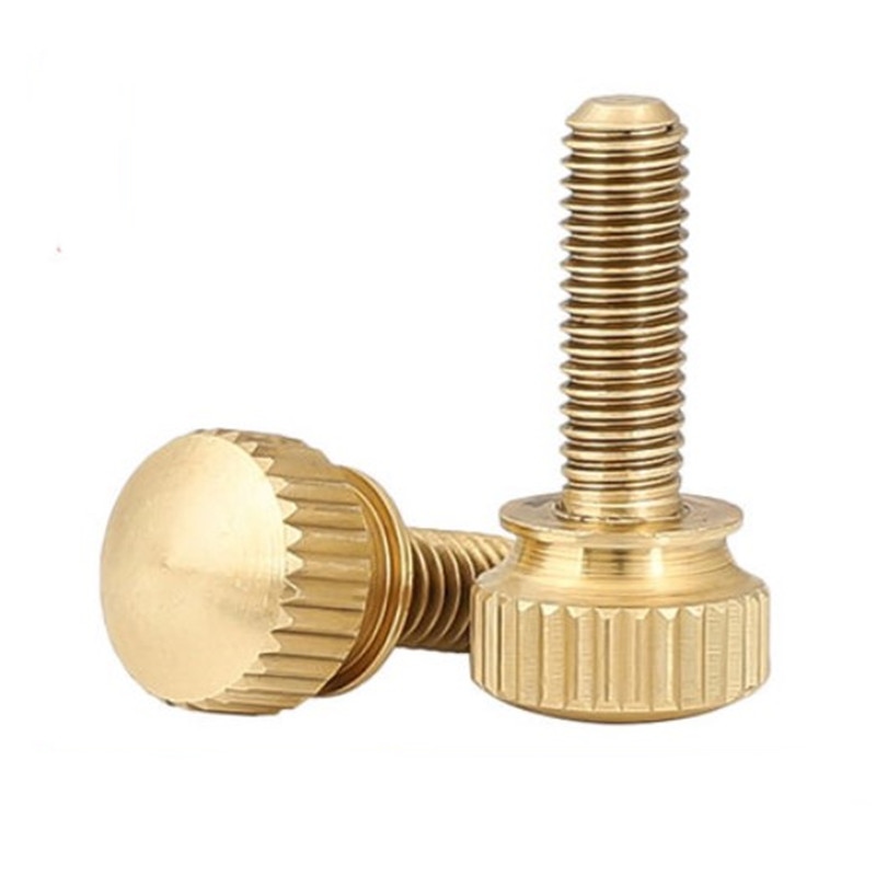 2-5PCS M3 M4 M5 M6 Hand Tighten Brass Knurled Screws Copper Twist ...