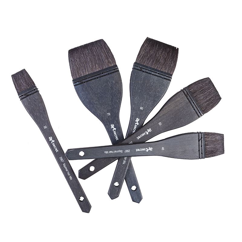 ArtSecret 1PC 2567 Hiqh Quality Mix Squirrel Hair Wooden Handle ...