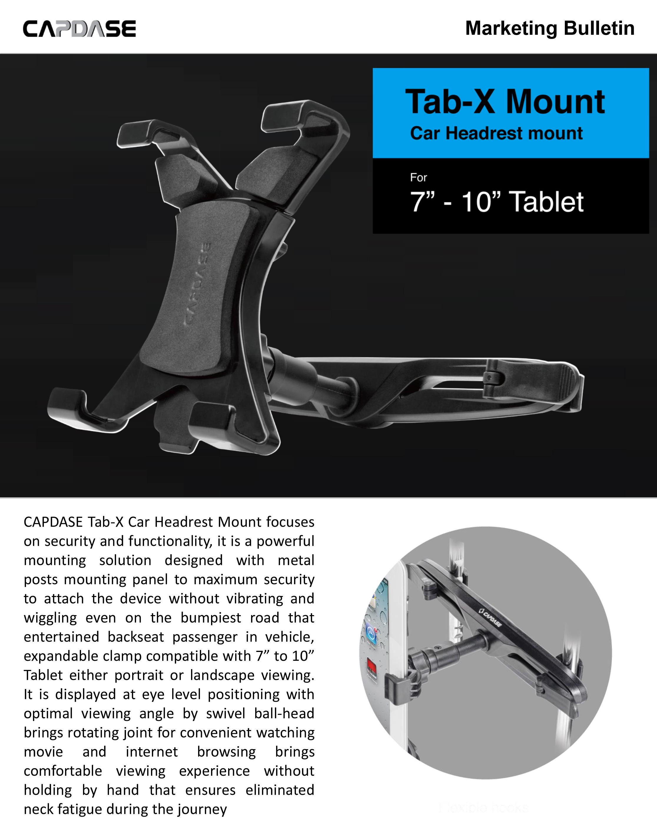 Capdase Tab X Mount Flip Arm for iPad Tablet (ขาจับเบาะหลัง) - AnyCase ...