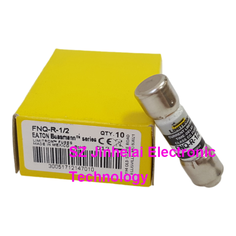 10ชิ้นใหม่และเป็นต้นฉบับ FNQ-R-12 bussmann CC-TRON ฟิวส์0.5A 600โวลต์ ...
