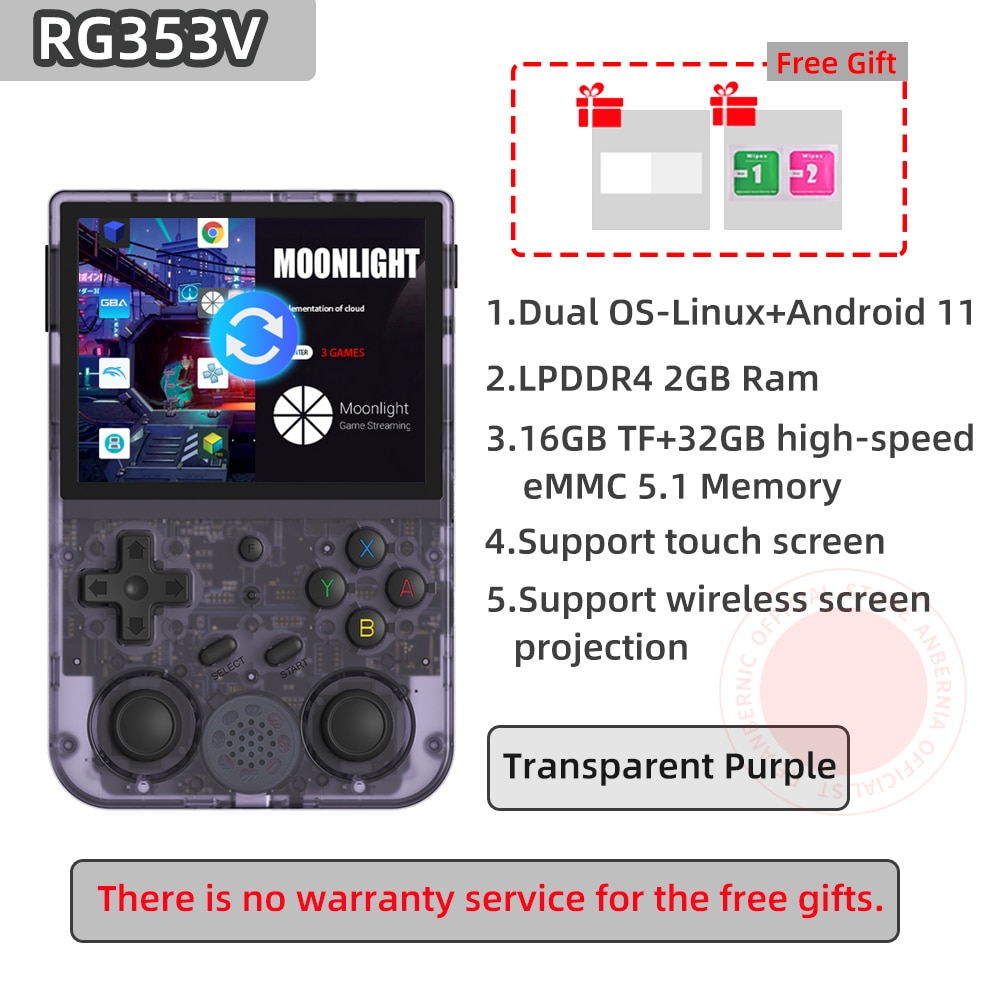 ANBERNIC RG353V RG353VS Retro Games RK3566 3.5INCH 640480 Handheld Game Console Emulator LINUX ...