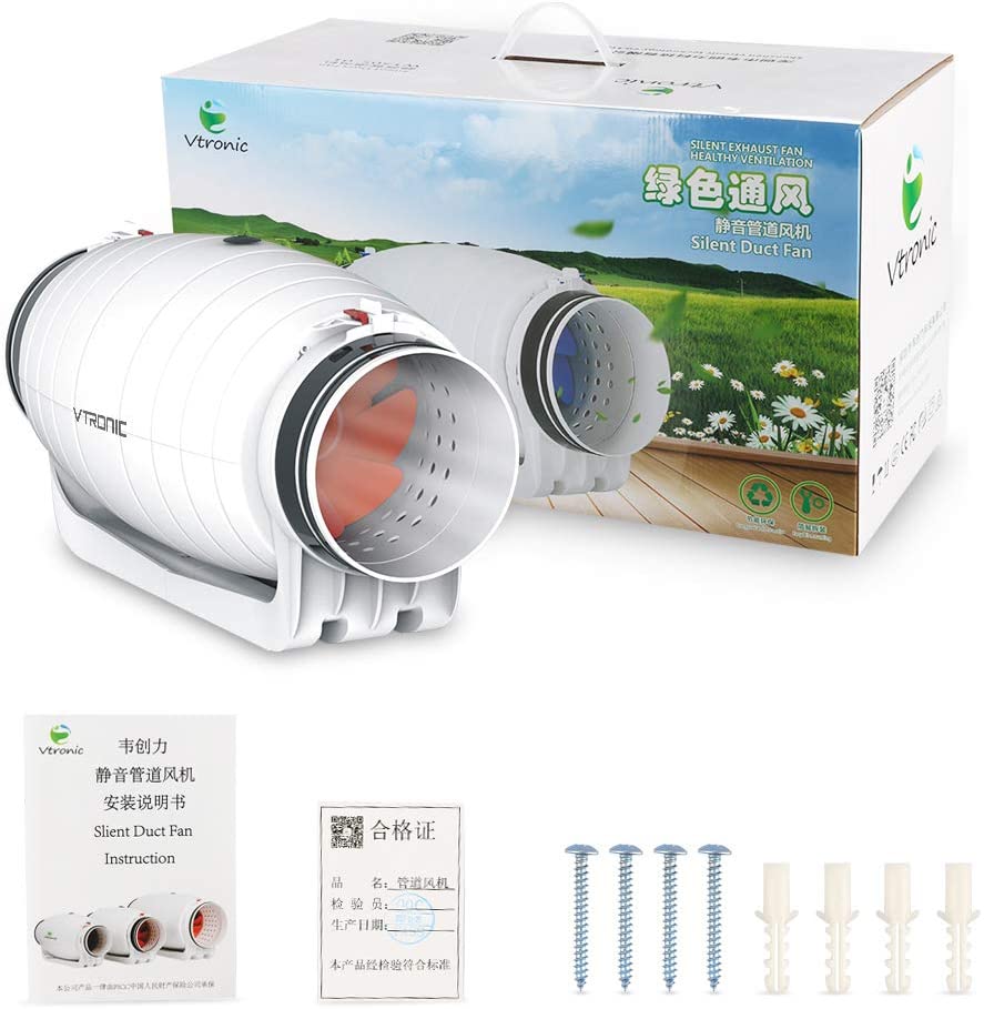ส่งฟรี Vtronic Super silent quiet W150s-01 พัดลมระบายอากาศ สำหรับปลูก ...