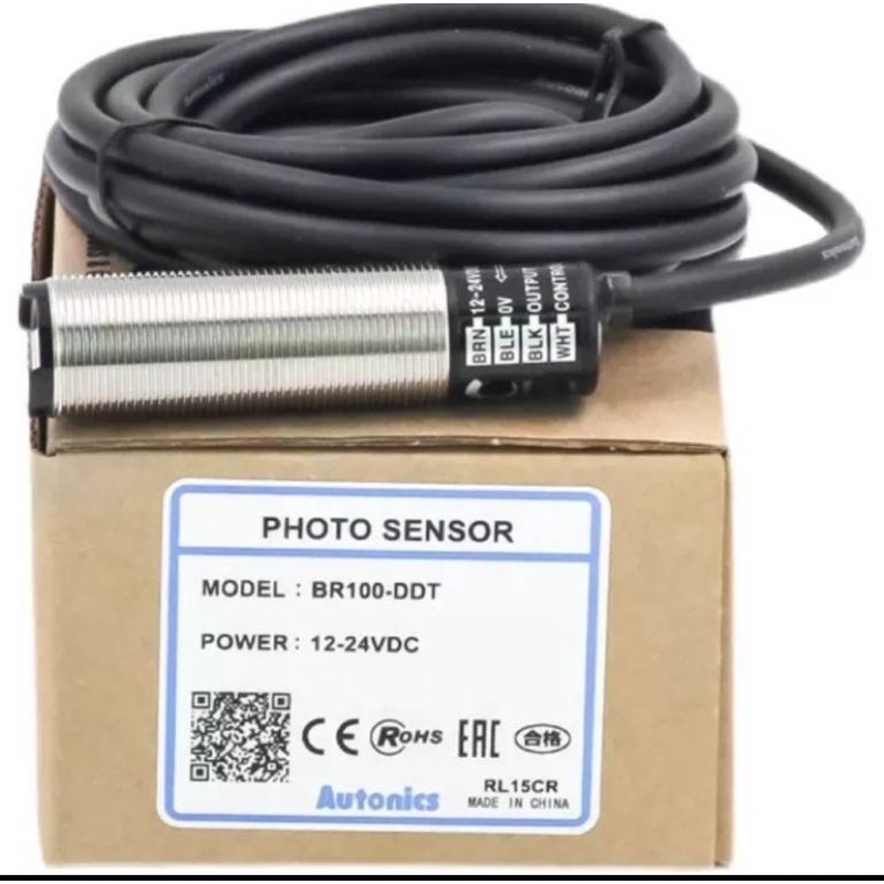 ถูกสุด!! BR100-DDT BR100DDT Photo sensor M18 ชนิด NPN ระยะจับ 10CM ไฟ12 ...