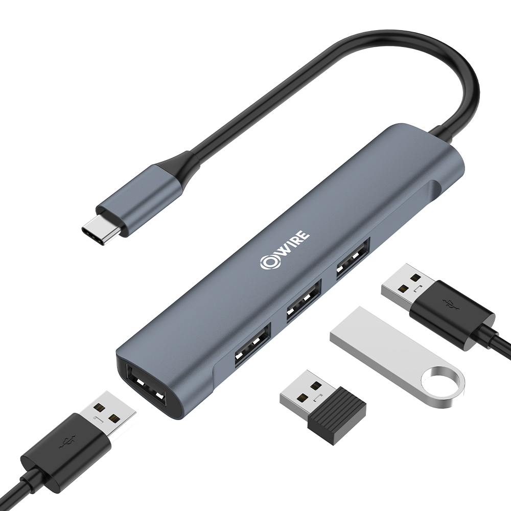 OWIRE 4 In 1 USB C to 4 USB 3.0 2.0 Hub for Samsung Galaxy S10 S9 ...
