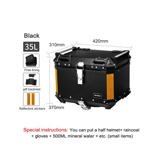 CRF1000L Aluminum Top Case Motorcycle Tail Box Trunk Travel Luggage ...