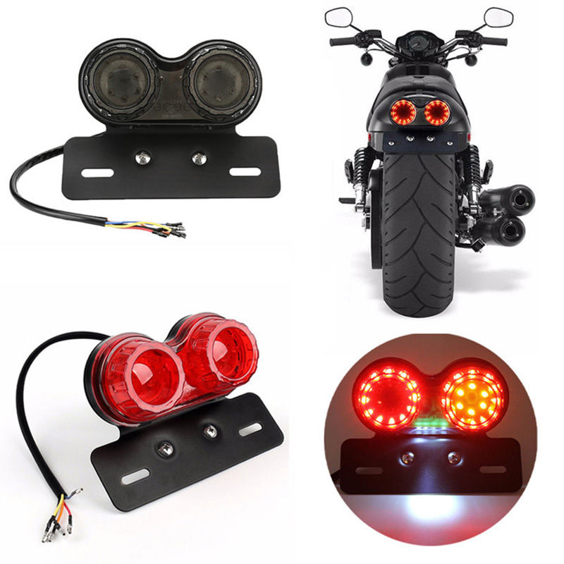 Motorcycle Modified Retro LED Taillight LED tail light brake tail light ...