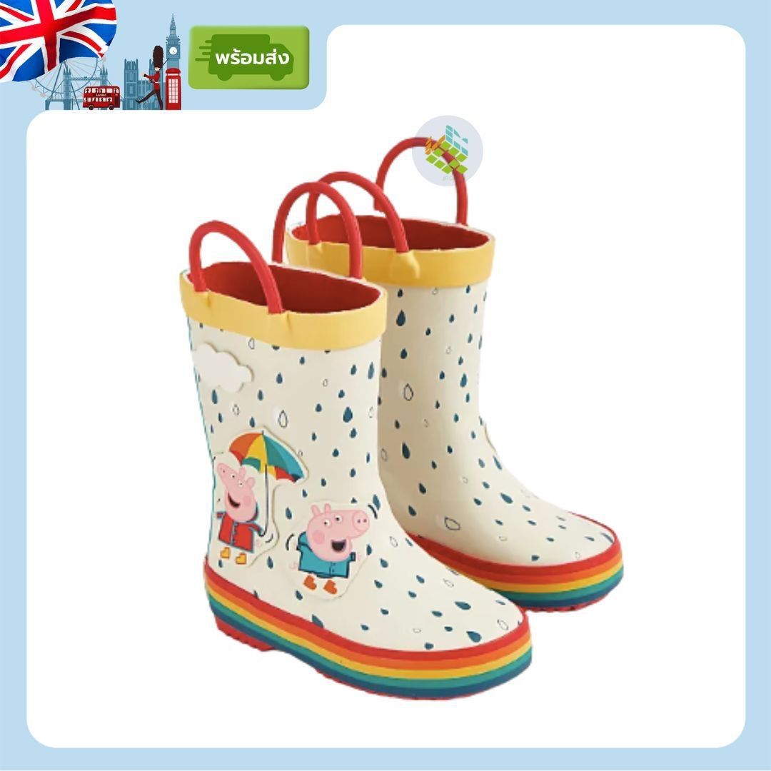 (พร้อมส่ง 8UK) รองเท้าบูทเด็ก เปปป้าพิก Peppa pig รองเท้าเด็ก รองเท้า ...