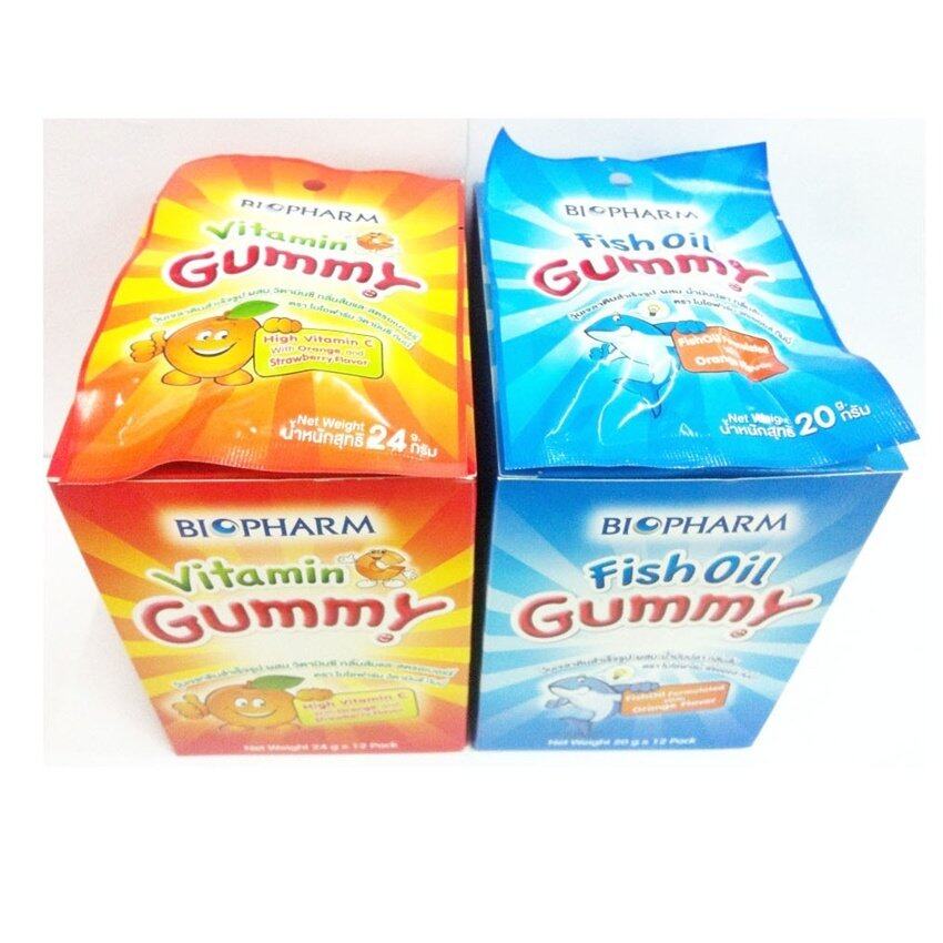 BIOPHARM Fish Oil Gummy - เยลลี่น้ำมันปลา รสส้ม วิตามินสำหรับเด็ก อร่อย ...