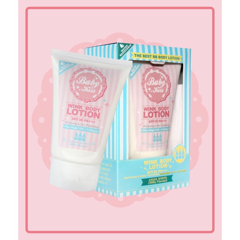 BABY KISS WINK BODY LOTION SPF30 PA+++ 150g เบบี้คิสส์ วิงค์ บอดี้ ...
