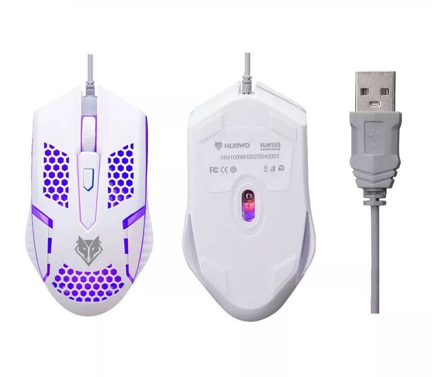 Nubwo Gaming Mouse NM100 เมาส์ เมาส์เกมมิ่ง เมาส์มีไฟ OPTICAL MOUSE NM ...