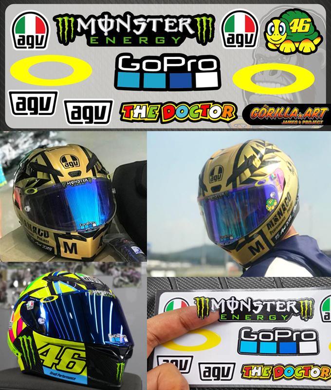 สติ๊กเกอร์ติดชิวหมวกกันน็อต AGV / Sticker Helmet Sticker AGV - Jili ...