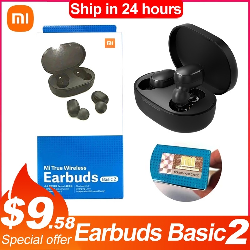 Airdots 2 TWS Wireless Bluetooth 5.0 Earphone Mi True Wireless Earbuds ...
