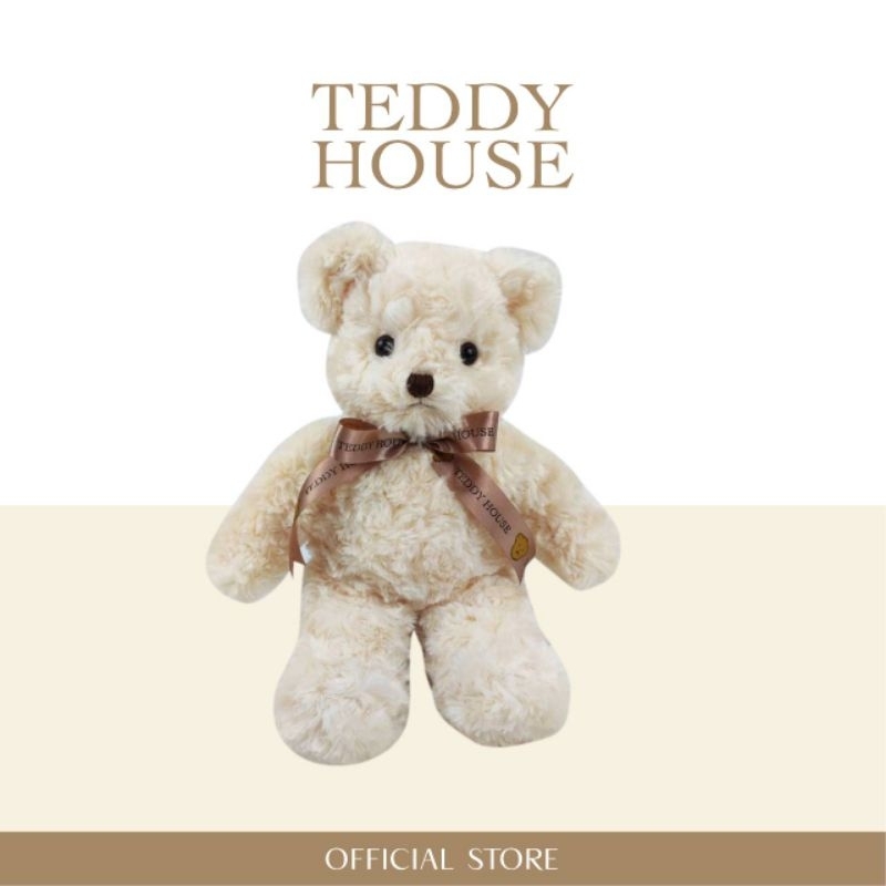 Teddy House Toby Bear ตุ๊กตาหมีขนนิ่ม เปลี่ยนท่า ใส่ชุดให้น้องได้ (ขนก้นหอยสีเบจ) - Teddy House ...