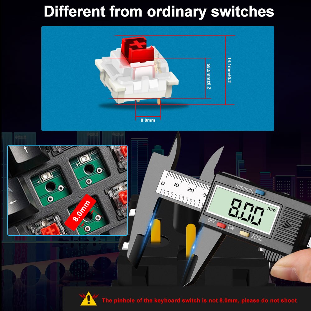 REDRAGON SMD RGB Outemu MX Low Profile Half height 8.0 switch 3Pin ...