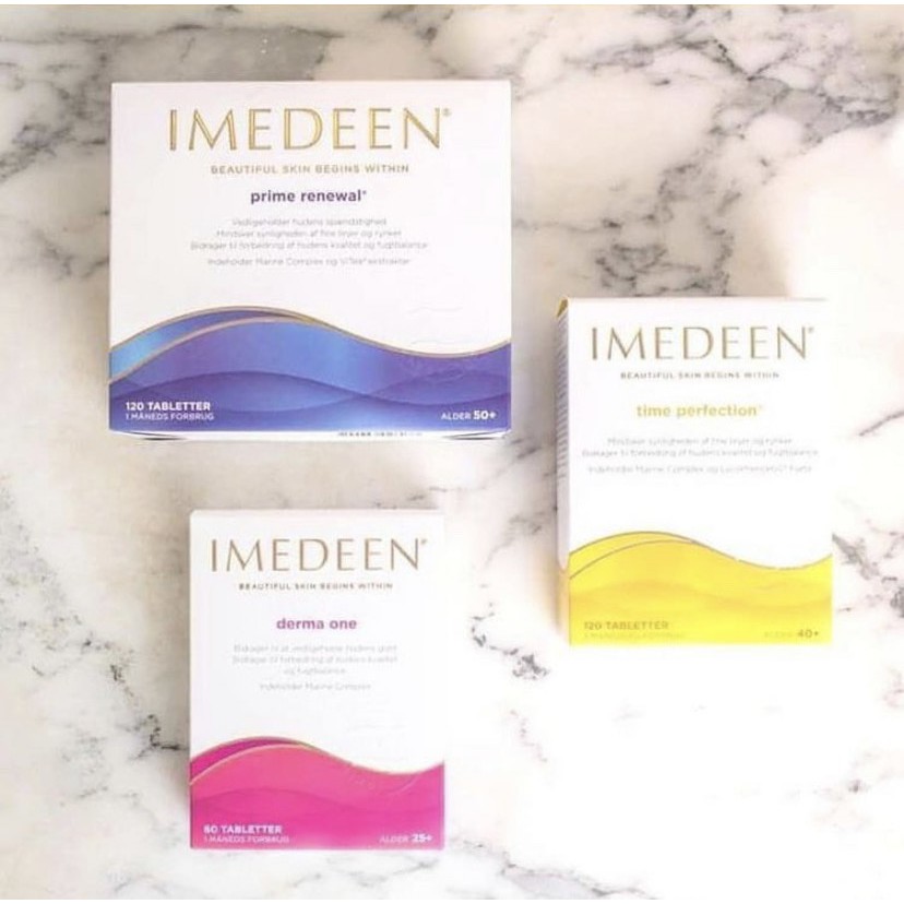 ส่งฟรี…!!️[พร้อมส่ง] IMEDEEN PRIME RENEWAL 50+ 120 TAB สีน้ำเงิน และ DERMA ONE 120 TAB สีชมพู ...