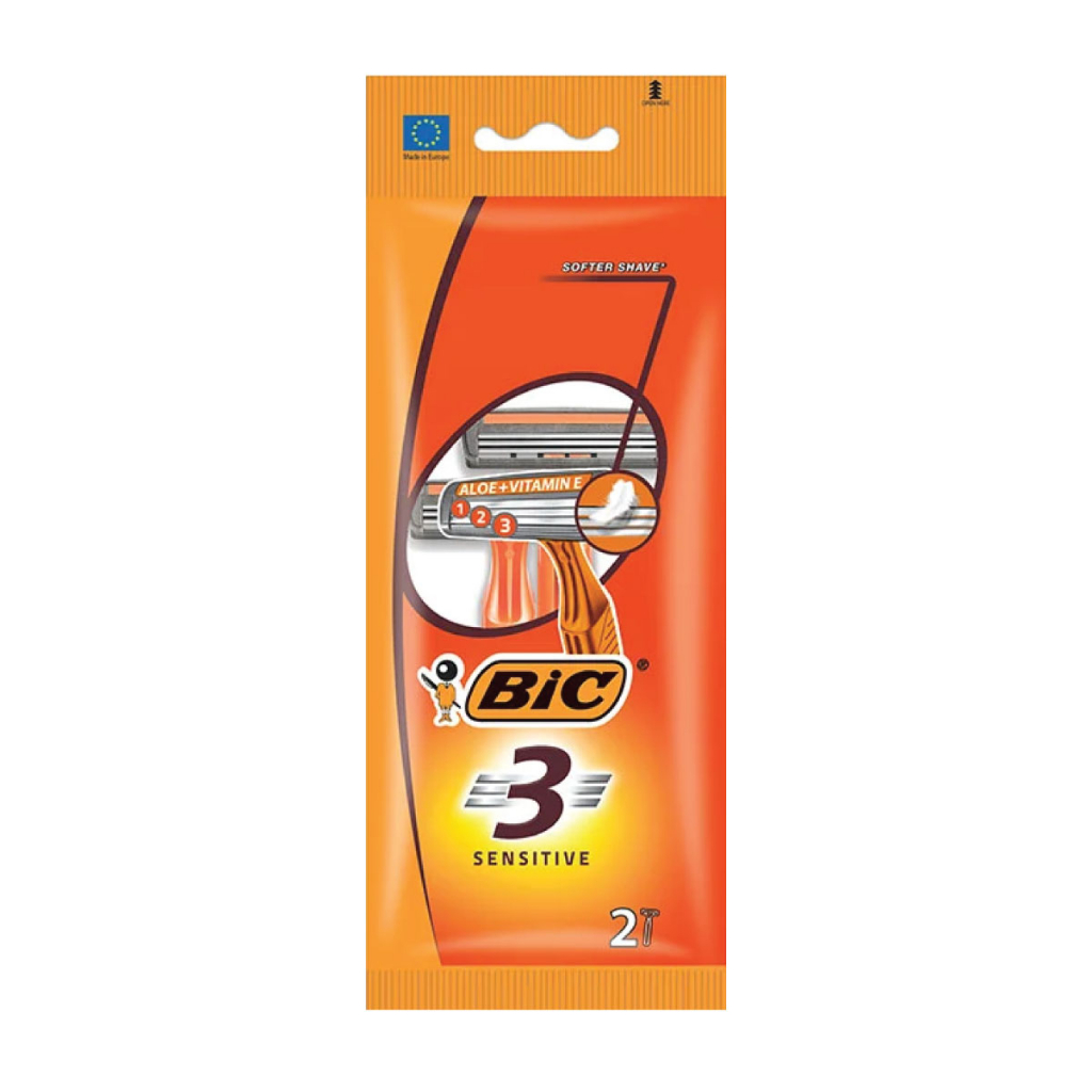 Bic Razor 3Blades Pack 2pcs. บิคมีดโกนแบบ3ใบมีดแพค 2ชิ้น | Lazada.co.th