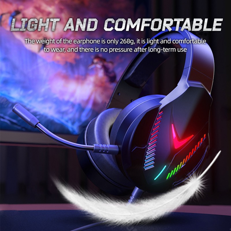 RGB Gaming Headphone with Microphone Noise Cancelling Headset Effect ...
