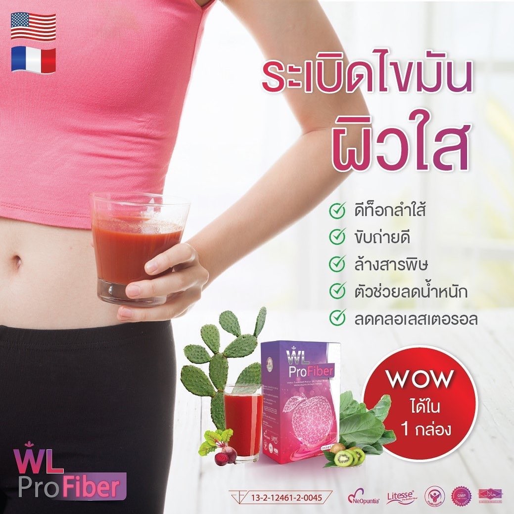 WL ProFiber Detox ดับเบิ้ลยูแอลโปรไฟเบอ ร์ดีท็อกซ์ ดีท็อก ดีท็อกสำไส้ ดีท็อกซ์ลดพุง ไฟเบอร์ ...