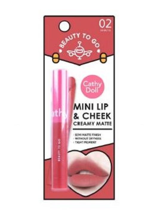 ♒Boombeautyonline | CATHY DOLL MINI LIP CHEEK CREAMY MATTE 0.6G ลิปสติก ...