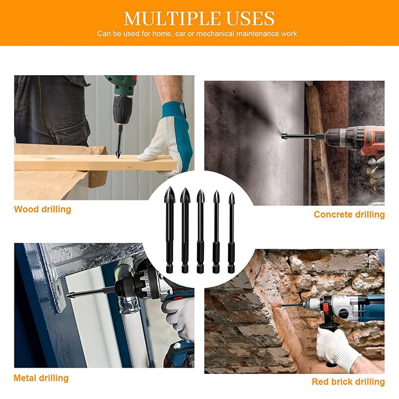 Multifunctional Cross Alloy Drill Bit Tip High-Performance Utility ...