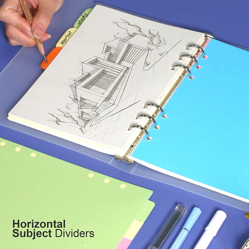 [COD][จัดส่งฟรี]10 Sets A6 Subject Dividers Paper Sheet, Punched File ...