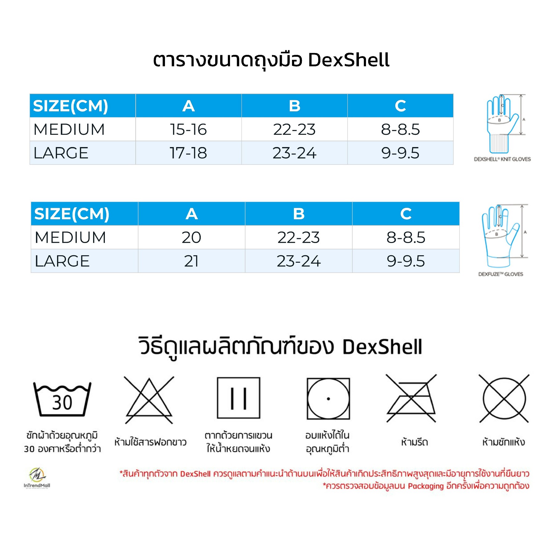 DexShell ถุงมือกันน้ำ (กันหนาว Level 5) รุ่น Ultra Weather Gloves - INTRENDMALL - ThaiPick