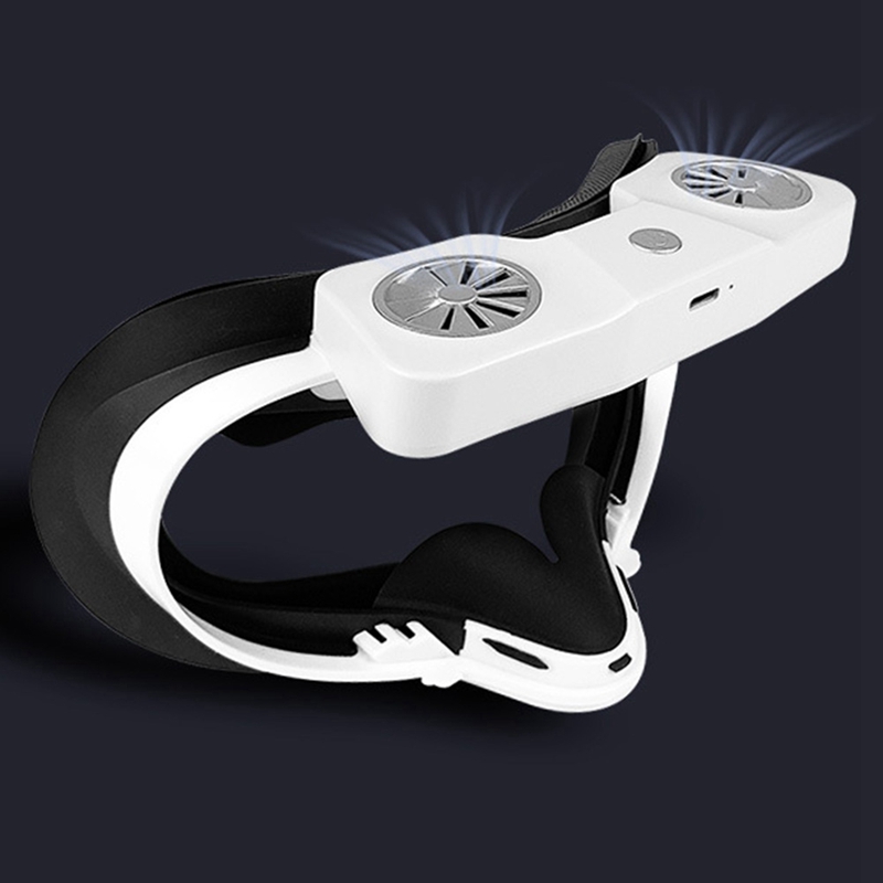 Dual Fan Air Circulation Mask for Oculus Quest 2 Active Air Fan No Fog ...