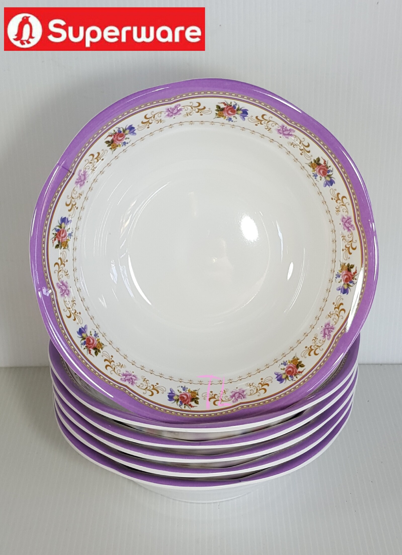 ชาม7.5นิ้ว 6ชิ้น ลายวาเลนเซีย Superware ซุปเปอร์แวร์เกรดA เมลามีน100% ตรานกเพนกวิน #Promotion ...