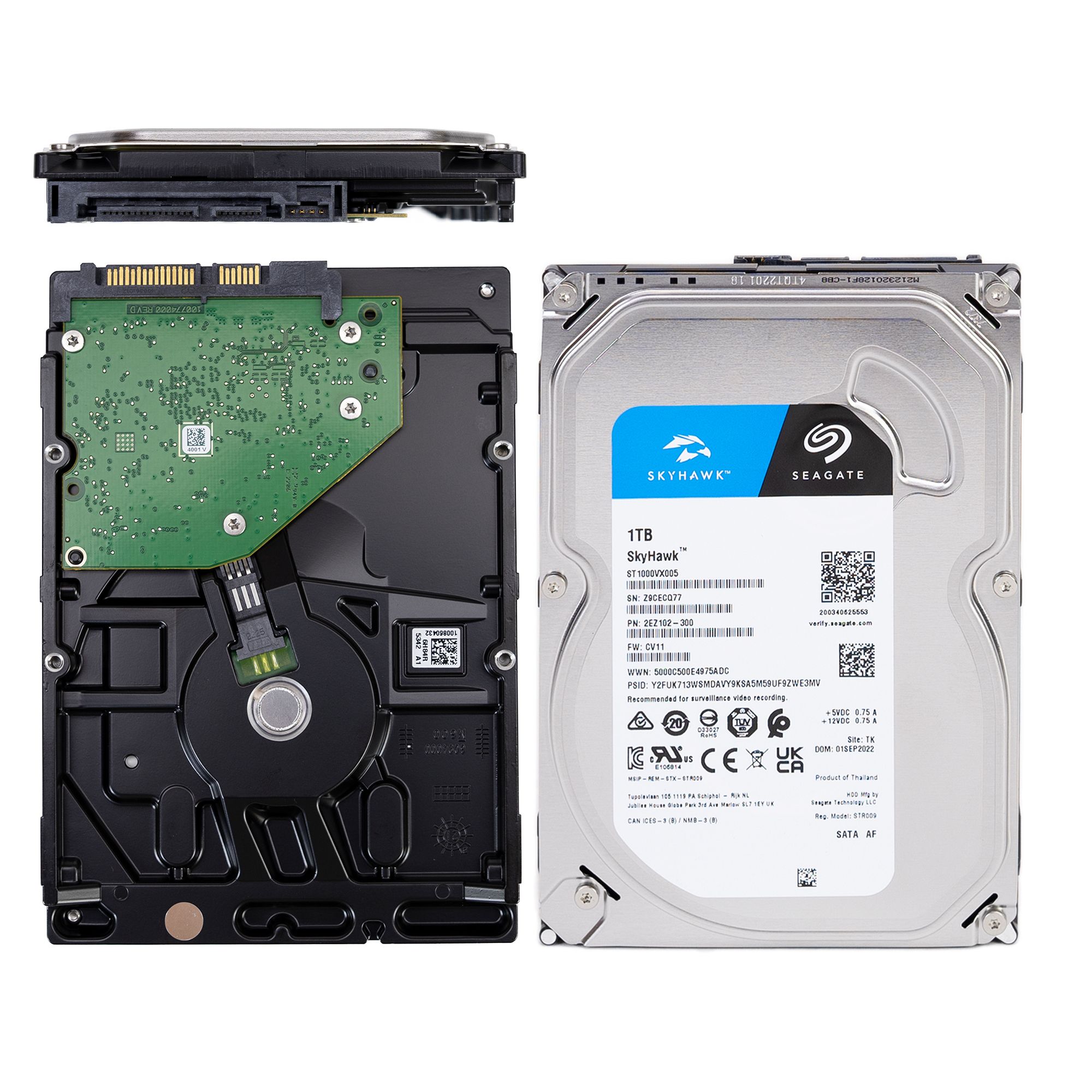 ฮาร์ดดิสก์ Hard disk Seagate SkyHawk For CCTV ความจุ 1TB 2TB 4TB สำหรับกล้องวงจรปิด - C.C.S ...