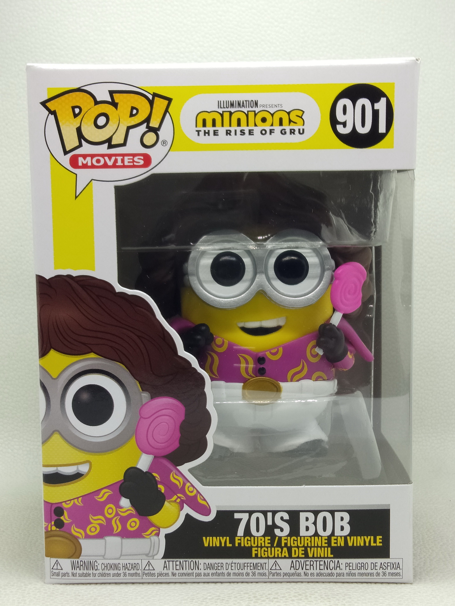 Funko Pop Minions The Rise of Gru - 70's Bob #901 - Funko Collection ...
