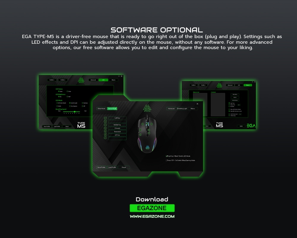 เมาส์เกมมิ่ง เมาส์มาโคร EGA TYPE M5 GAMING MOUSE รับประกัน 2 ปี - KSS ...