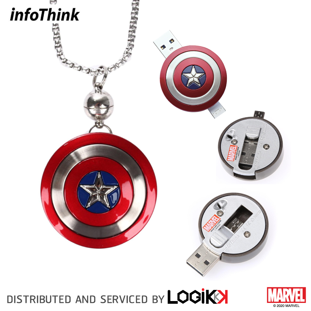 INFOTHINK 2-1 USB Flash Drive และ Micro USB(OTG) ทำจากอลูมิเนียม CAPTAIN AMERICA ลิขสิทธิ์แท้จาก ...