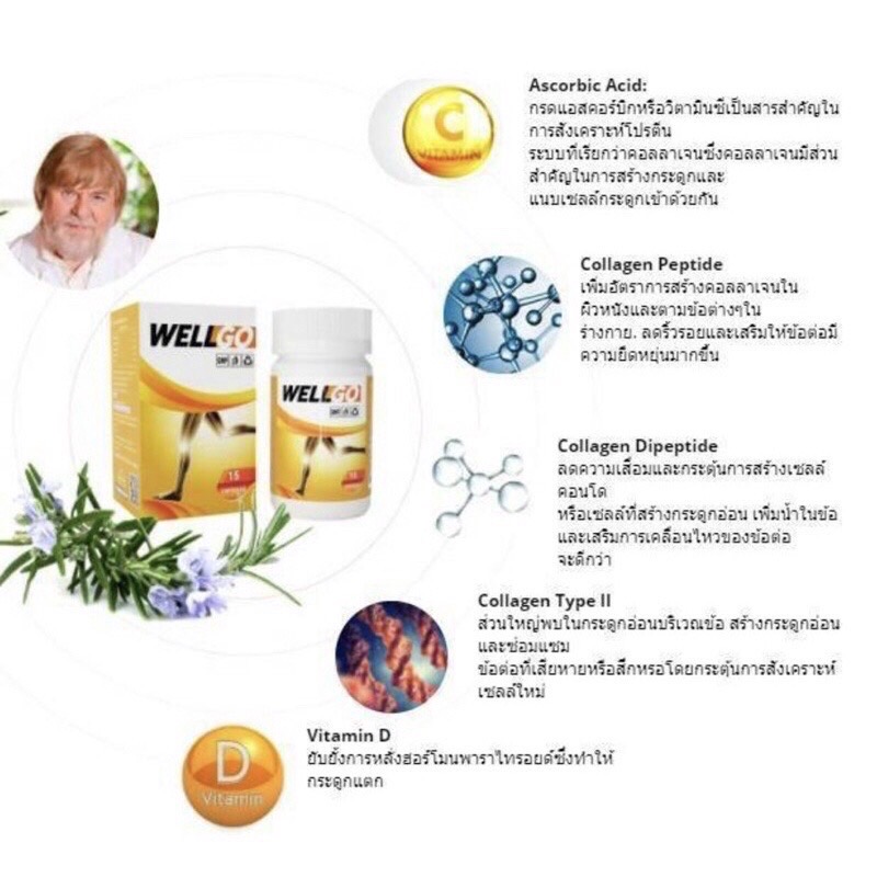 ส่งฟรี WELLGO ผลิตภัณฑ์เสริมอาหาร กระดูก 1 กล่องมี 15 แคปซูน ...