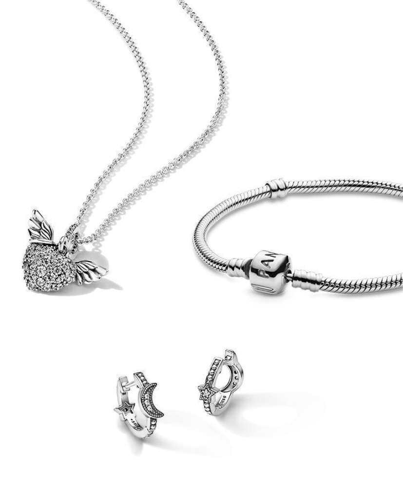 ของแท้ 100PANDORA Moments Silver Buckle Bracelet 590702HVBRACE Pandora ...