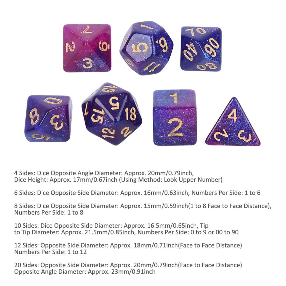 【ราคาถูกสุด】Multi-sided digital star board game Dice Blue Purple Red 7 ...
