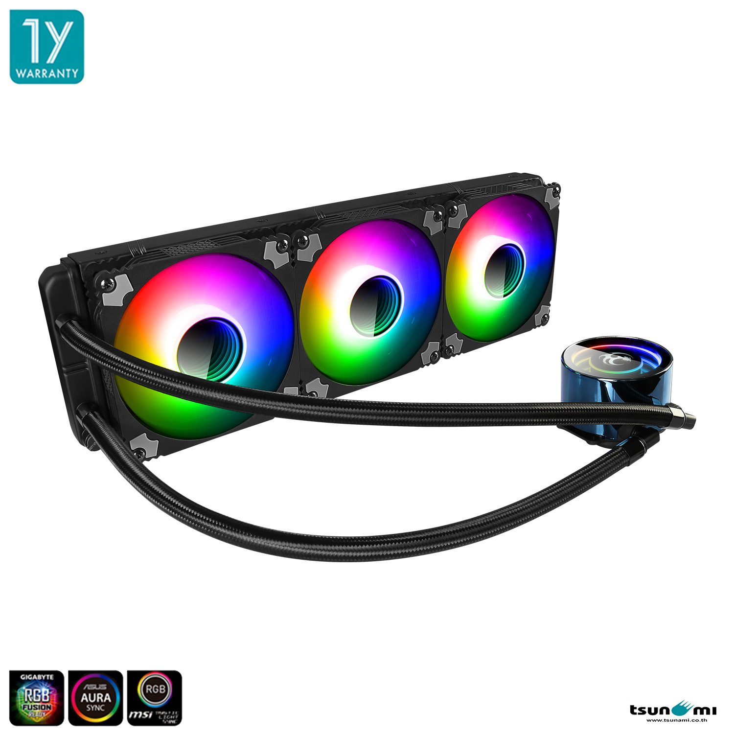 ชุดน้ำระบบปิด Tsunami SL-360 Unlimited Deep Space Lighting ARGB Multi ...