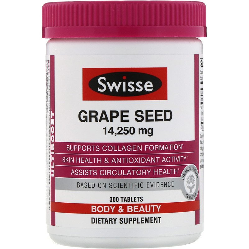 Swisse, Ultiboost, Grape Seed, 14,250 mg, 180 Tablets สารสกัดเมล็ดองุ่น ...